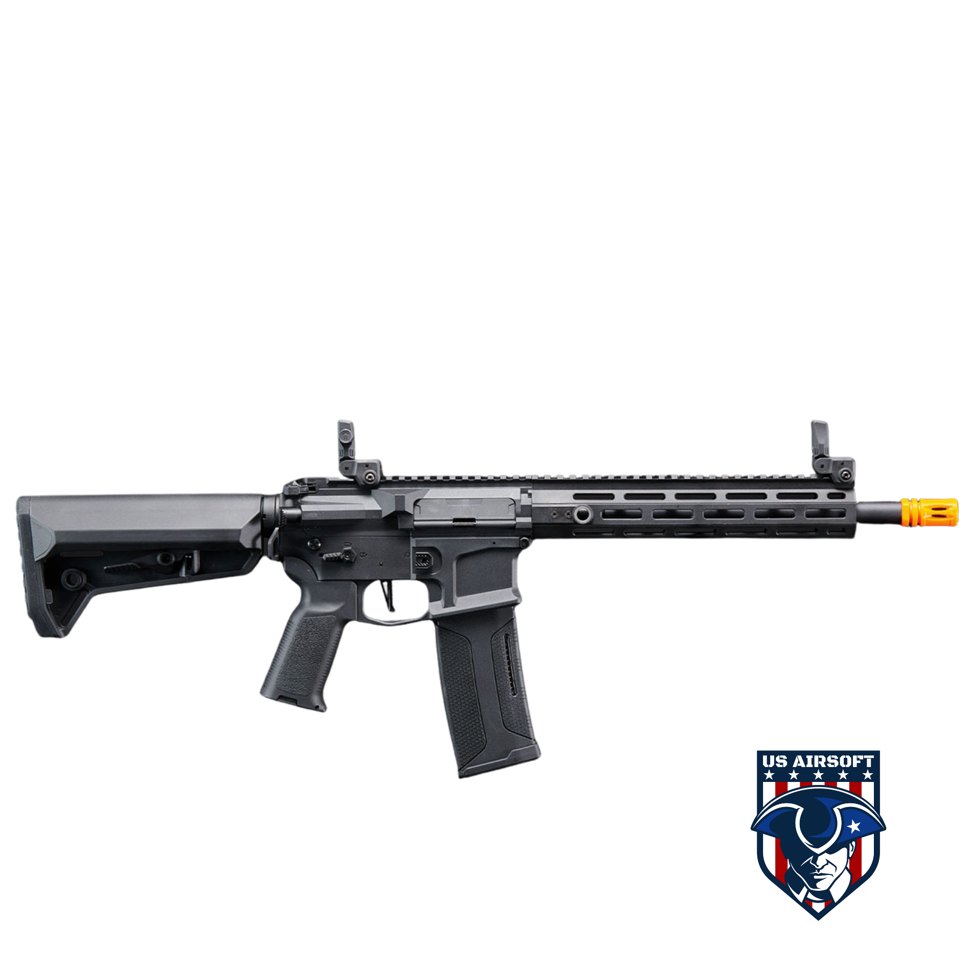 Lancer Tactical Gen 2 Hellion M-LOK 10" M4 AEG w/ Ambidextrous NSR Receiver & NSR Stock - (Black ...
