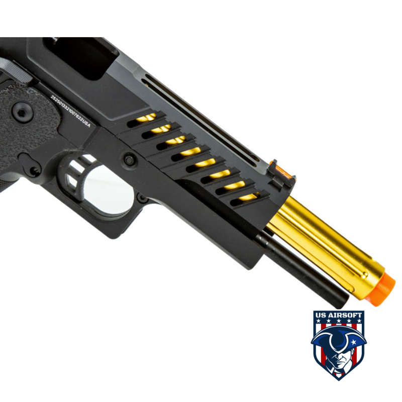 Lancer Tactical Golden Eagle 3338 OTS .45 Hi-Capa Gas Blowback Pistol w ...