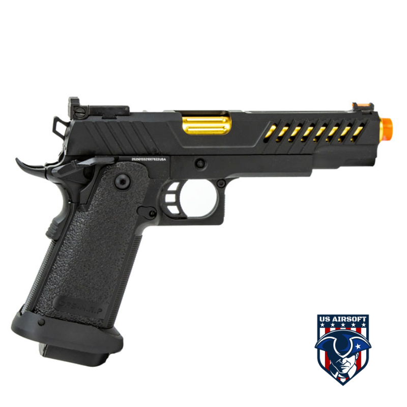 Lancer Tactical Golden Eagle 3338 OTS .45 Hi-Capa Gas Blowback Pistol w ...