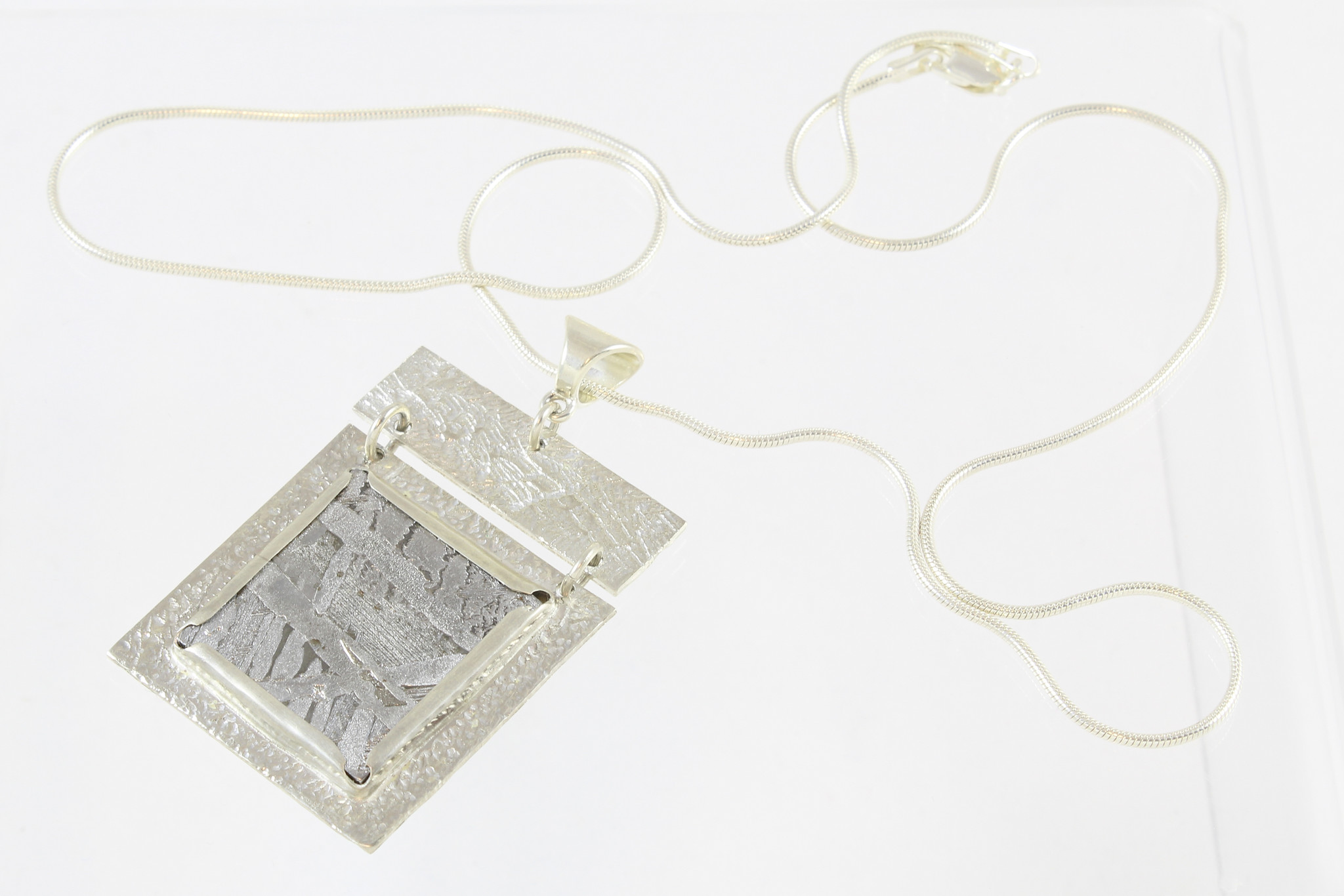 Meteorite Pendant, s/s and real meteorite, handmade by Findings for ...