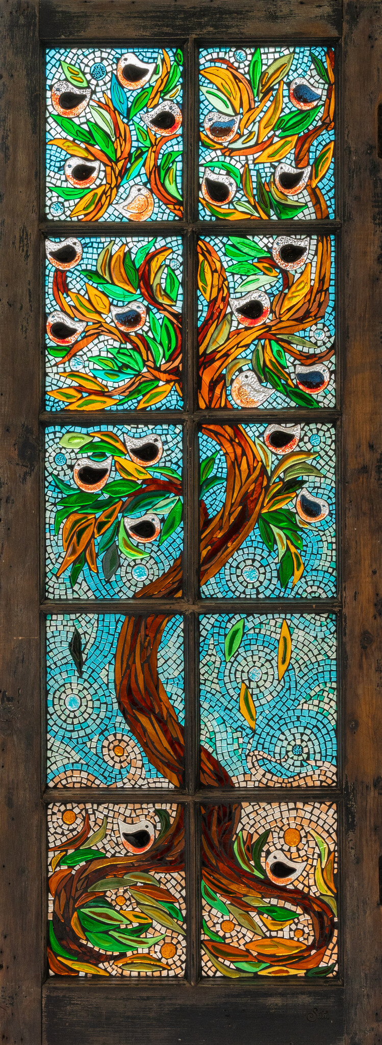 The Family Tree, stained glass mosaic by Satu Kimbley - Cape Breton ...