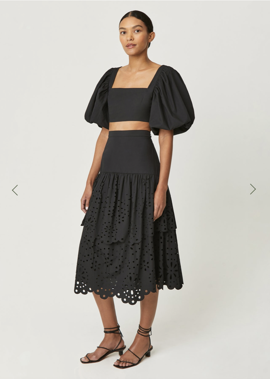 Rhode- Sandy Skirt- Ink Ciel Eyelet - Dukes Online