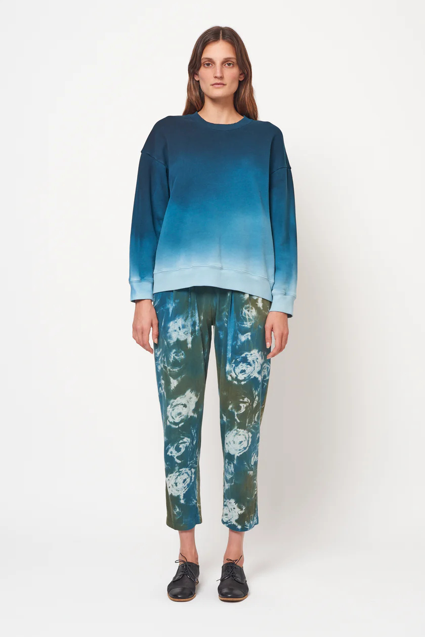 Raquel Allegra- Yvette Sweatshirt- Teal Mist - Dukes Online