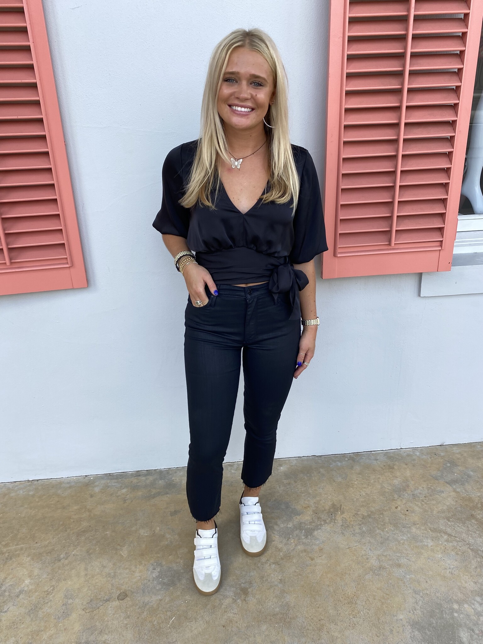 Black Orchid- Cindy Slant Fray- Blue Star - Dukes Online