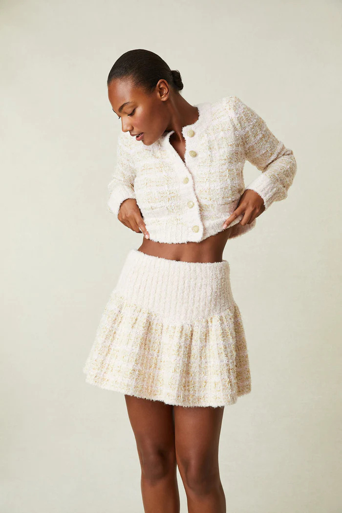 Love Shack Fancy- Bibi Skirt- Cream Puff Pink - Dukes Online