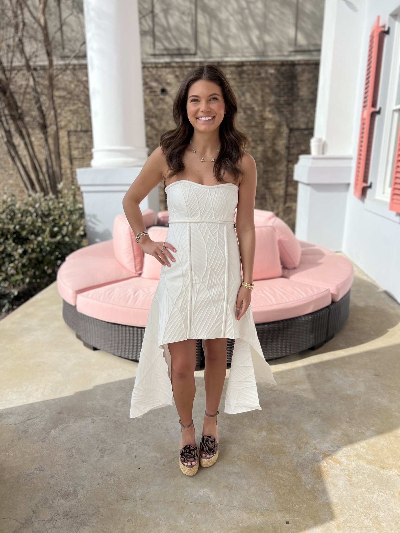 Alexis- Brigitte Dress- Pearl - Dukes Online