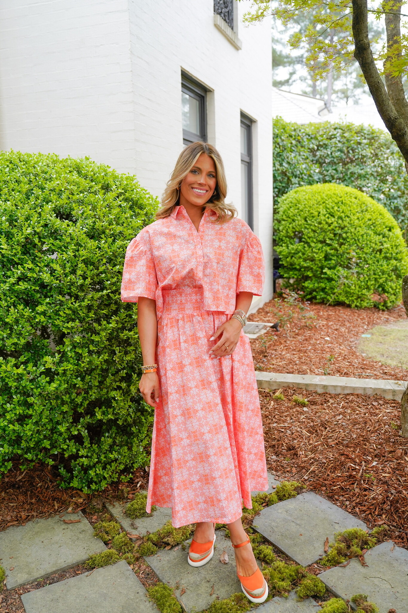 Shug- Charlotte Skirt- Pink/ Orange - Dukes Online