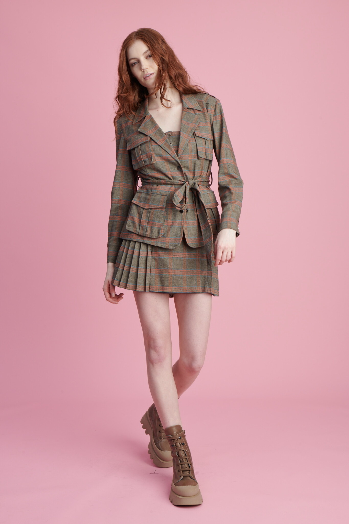 Shug- Safari Jacket- Desert Plaid - Dukes Online