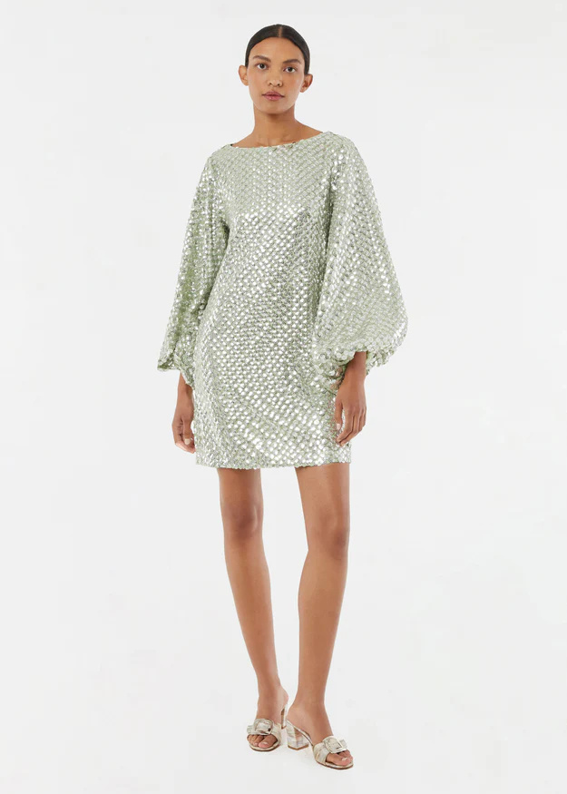 Rhode- Benji Dress- Sage Sequins - Dukes Online