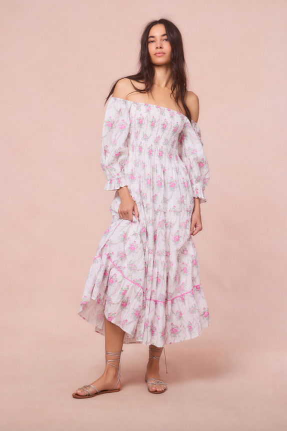 Love Shack Fancy- Rigby Dress- Rose Picnic - Dukes Online