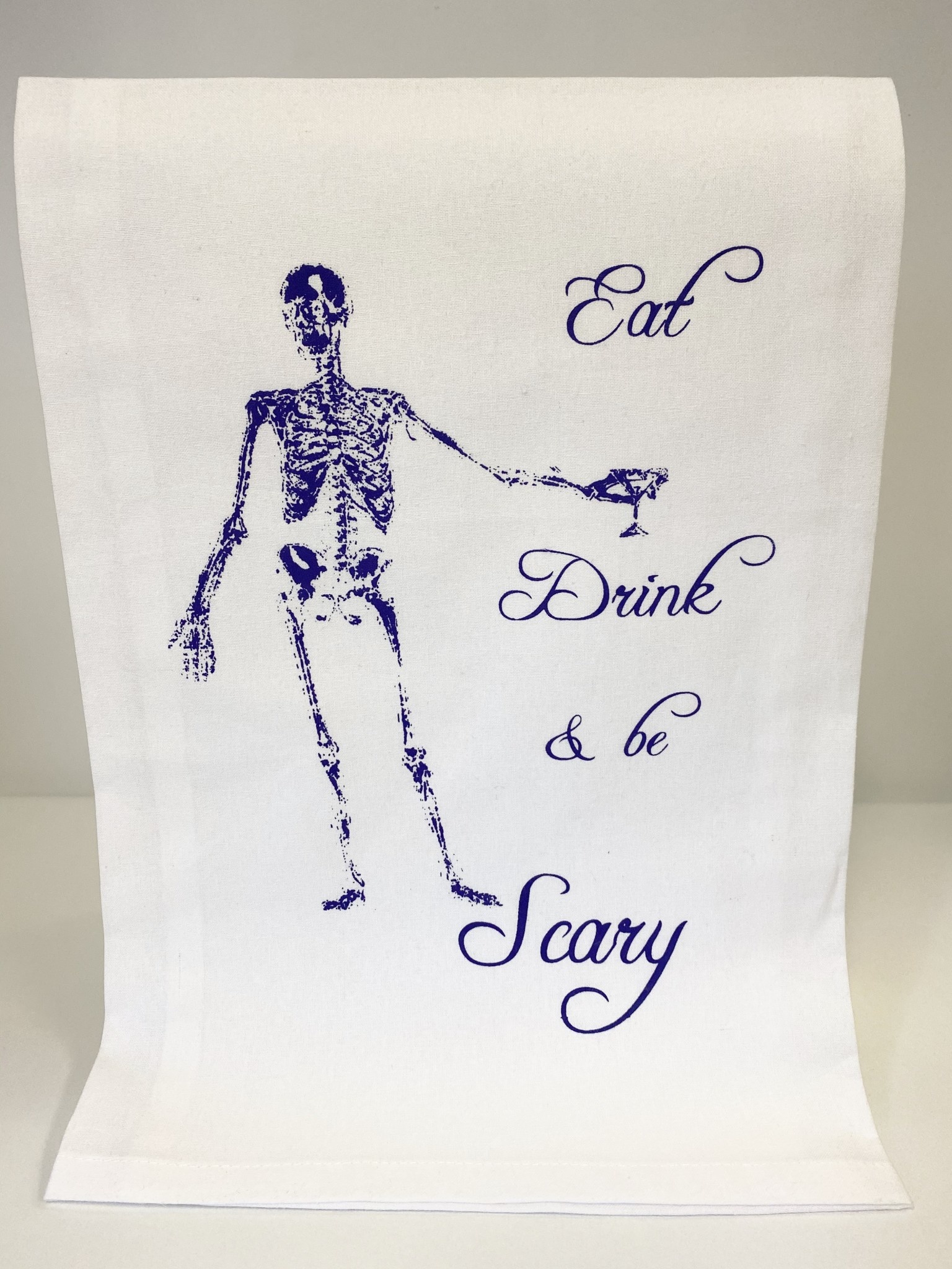 Monique Perry Eat Drink and Be Scary Tea Towel - Judy At The Rink