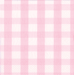Caspari Light Pink Gingham Luncheon Napkin - Judy At The Rink