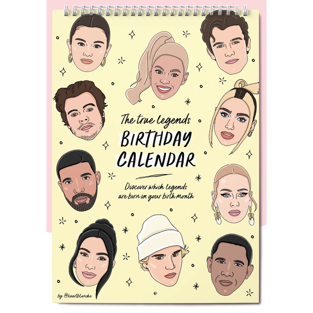 kaart Blanche Birthday Legends Calendar - Judy At The Rink