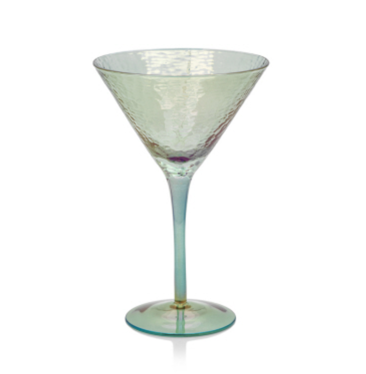 Zodax Aperitivo Martini Glass Luster Blue - Judy At The Rink