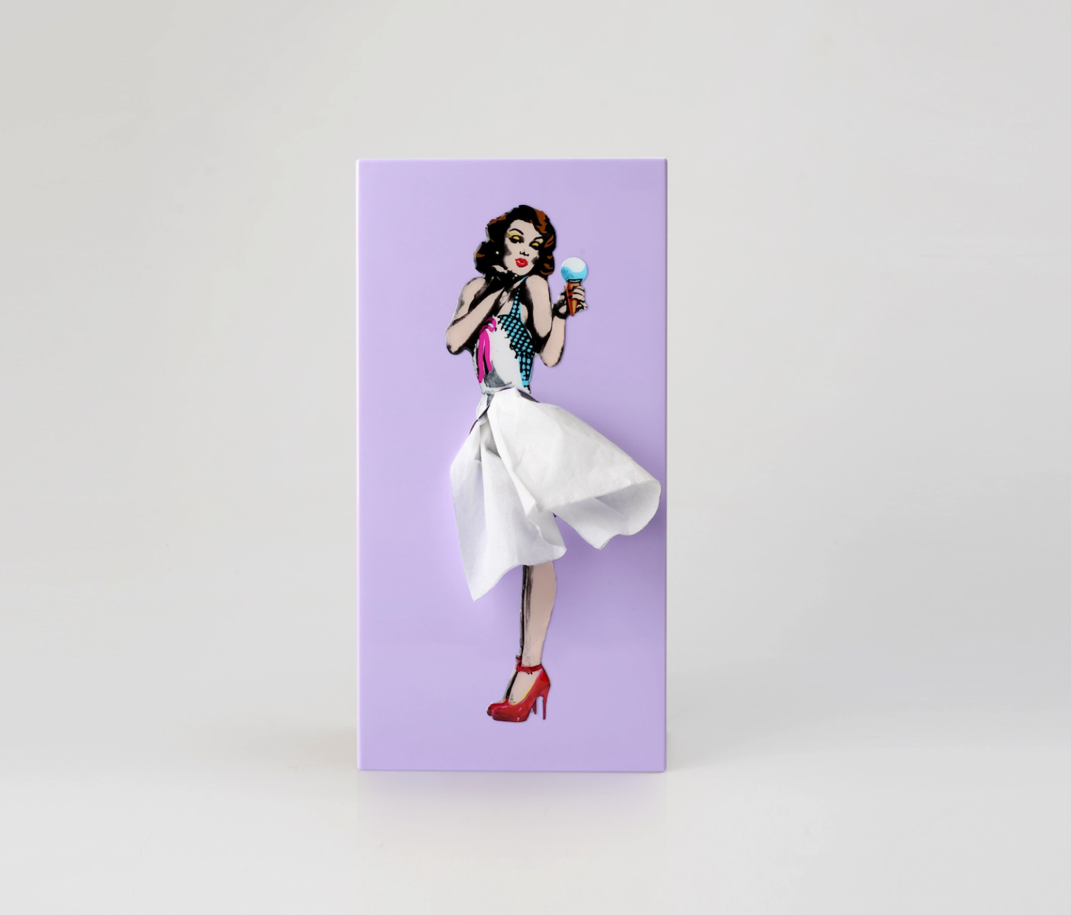 Beyond123 Flying Skirt Tissue Box - Judy At The Rink