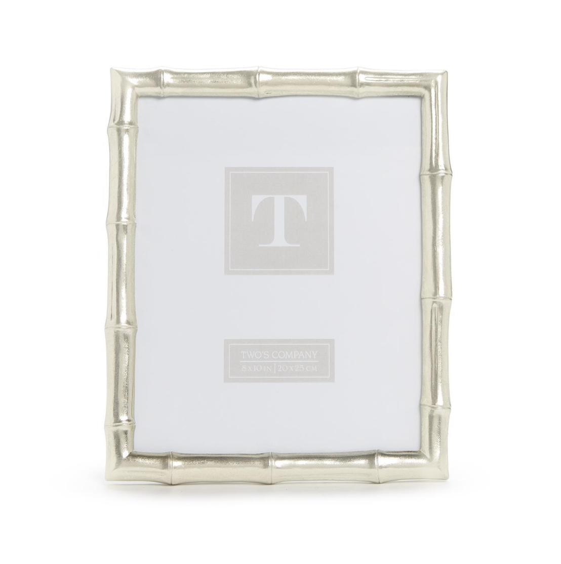 Two's Company Silver Faux Bamboo 8 x 10 Photo Frame - Judy At The Rink