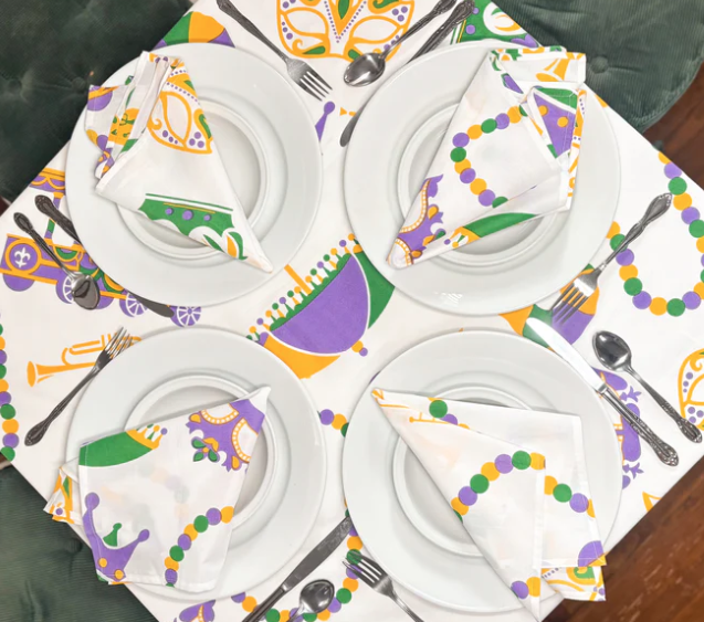 Mardi Gras Creations Mardi Gras Float Napkins Set of 4 - Judy At The Rink