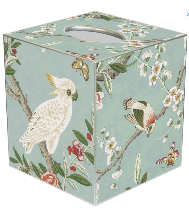 Marye-Kelley Birds & Bloom Tissue Box Cover - Judy At The Rink