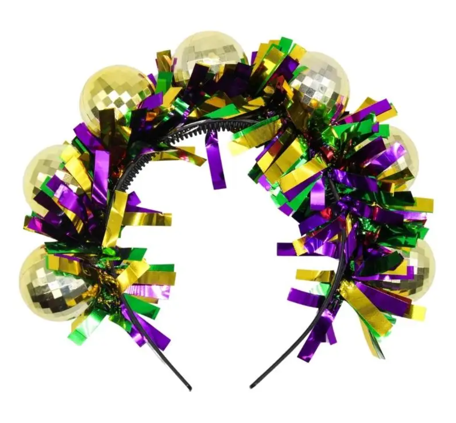 Plush Appeal Mardi Gras Discoball Headband - Judy At The Rink