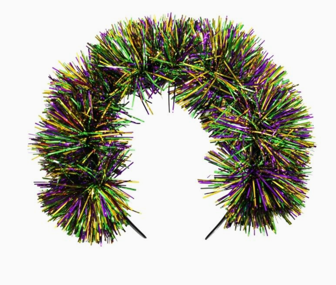 Plush Appeal Mardi Gras Pom Pom Headband - Judy At The Rink