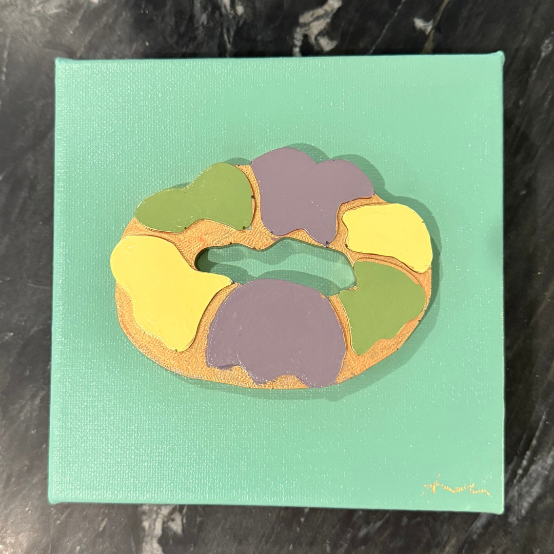 di mais oui King Cake Teal Background - Judy At The Rink