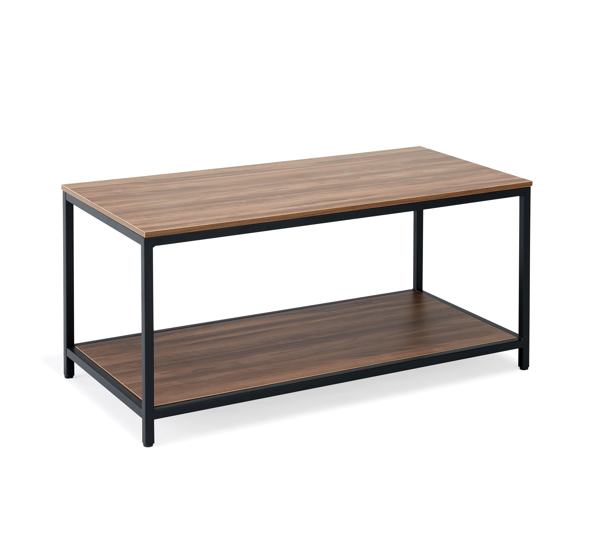 BROWN COFFEE TABLE, METAL FRAME - MAISON CAPLAN