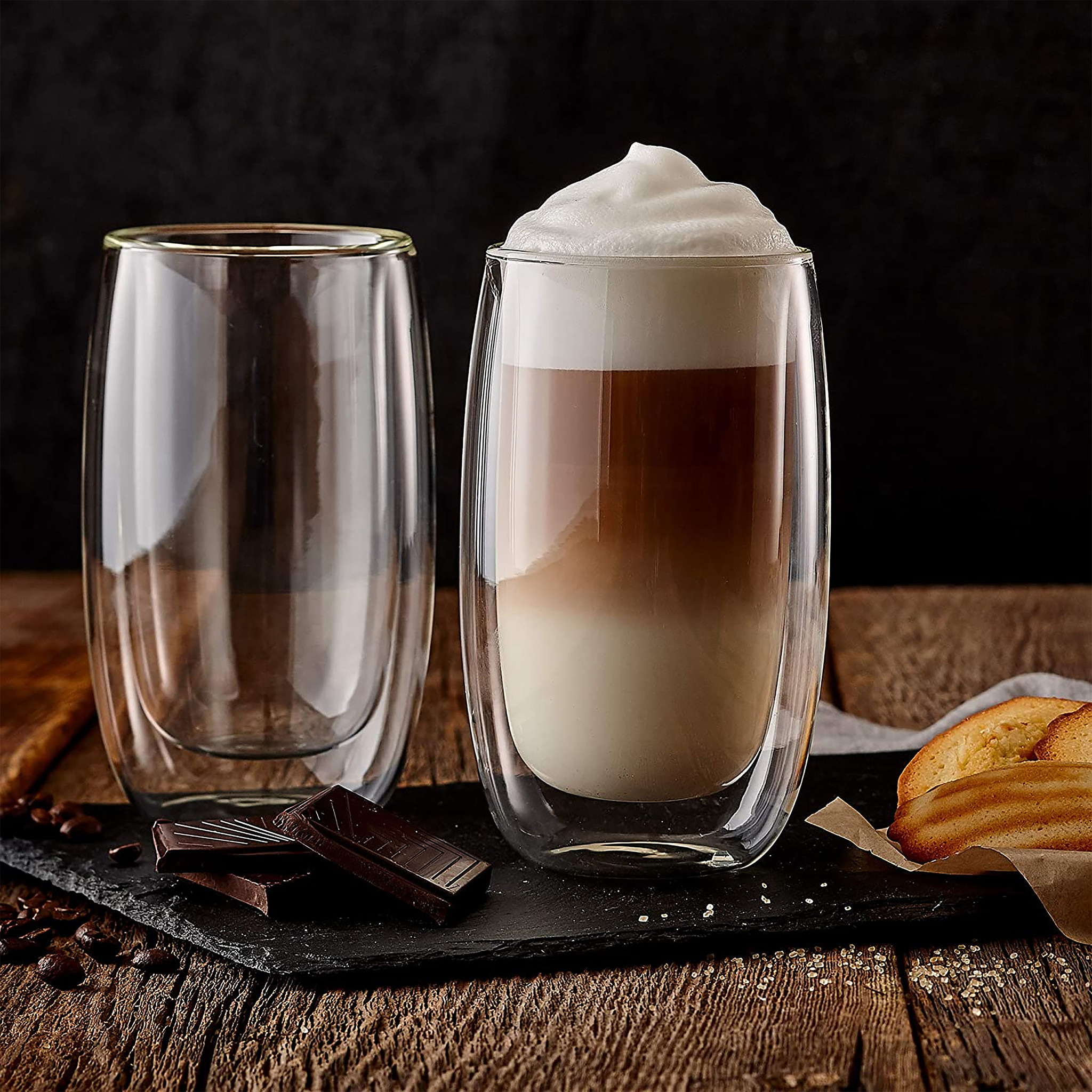 Set Of 2 Barista Latte Macchiato Double Wall Glass 380mL MAISON CAPLAN
