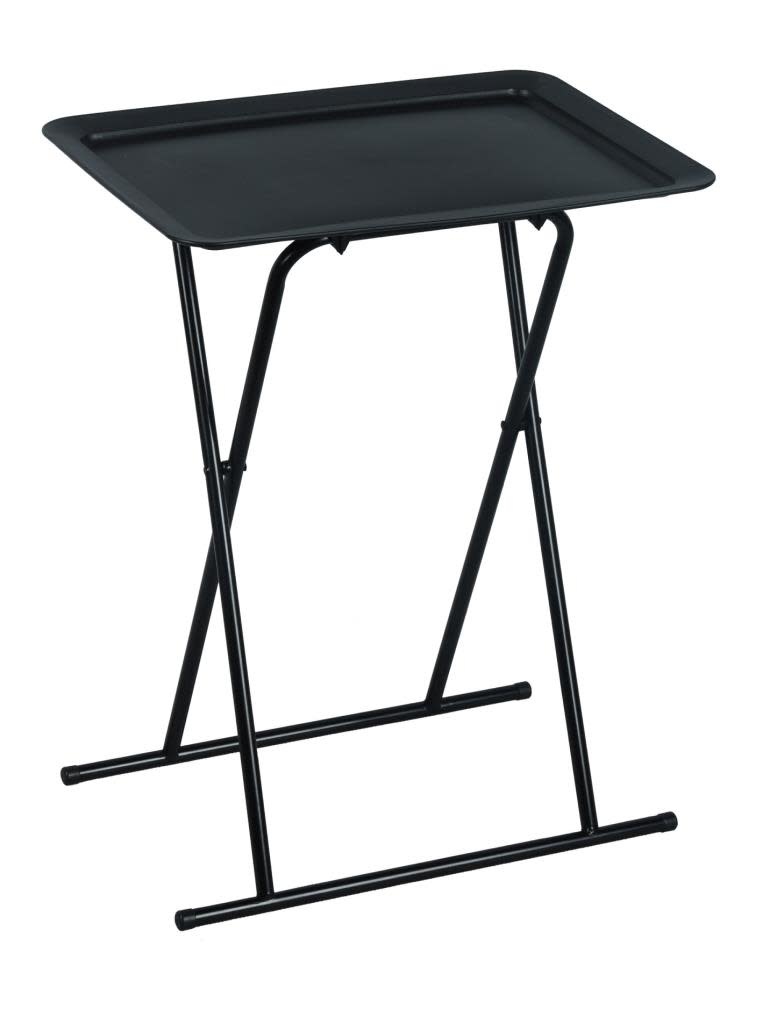 Black Folding Table, Side Tray Table - MAISON CAPLAN
