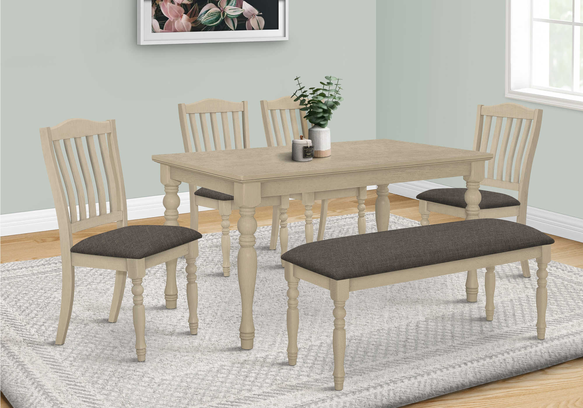 DINING TABLE I1390 - GREY VENEER / 36''X60'' - MAISON CAPLAN