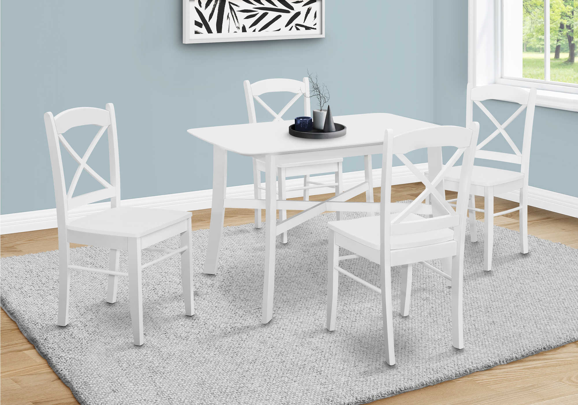 DINING TABLE - 36"X 48" / WHITE VENEER TOP - MAISON CAPLAN