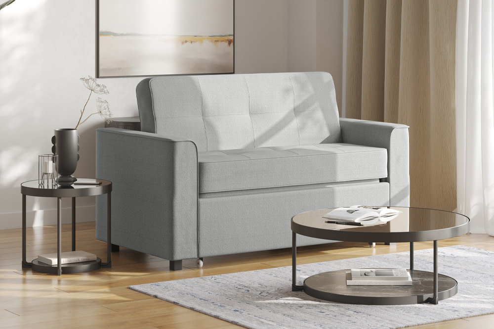 Rosement Futon Sofa Bed, Made in Canada, Queen - MAISON CAPLAN