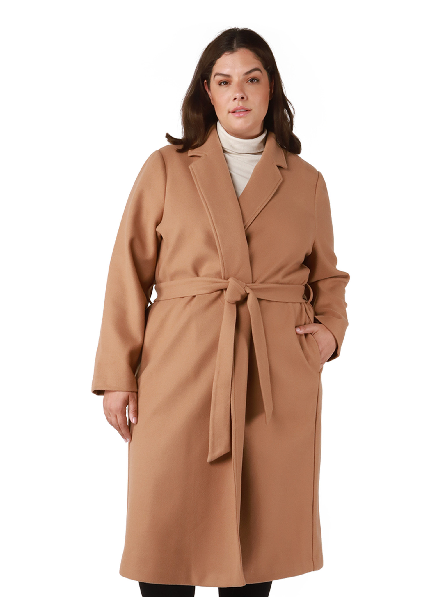 2079754 Dex P LongLine Belted Coat - The Leather House