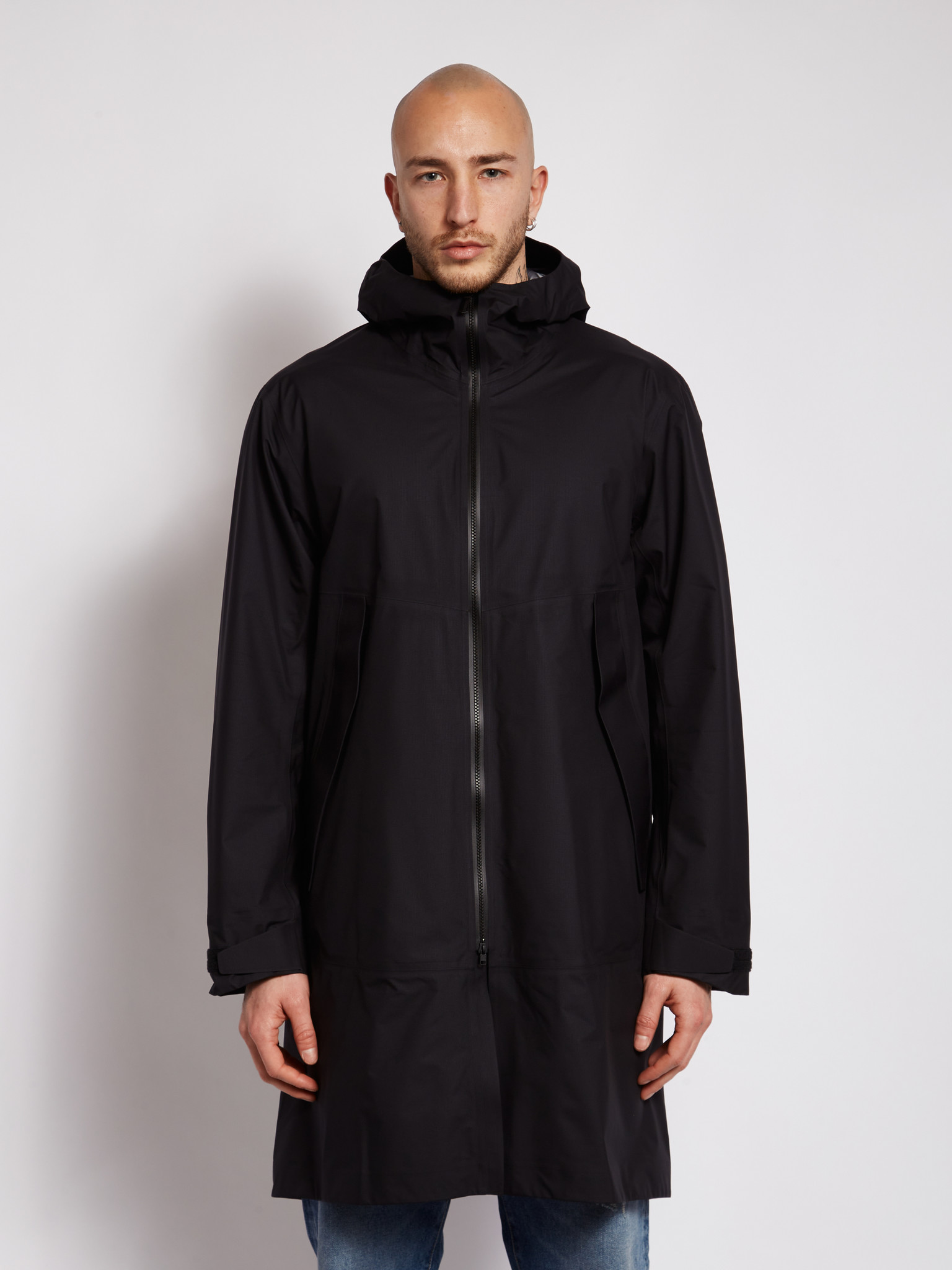 Veilance: Black Monitor Lightweight Coat | Men's Designer Veilance: Black Monitor Lightweight Coat | Men's Designer