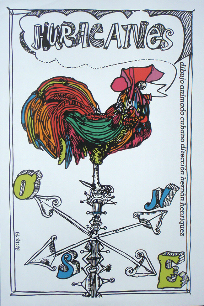 HURACANES ED MUNOZ BACHS POSTER - Type & Ink Posters