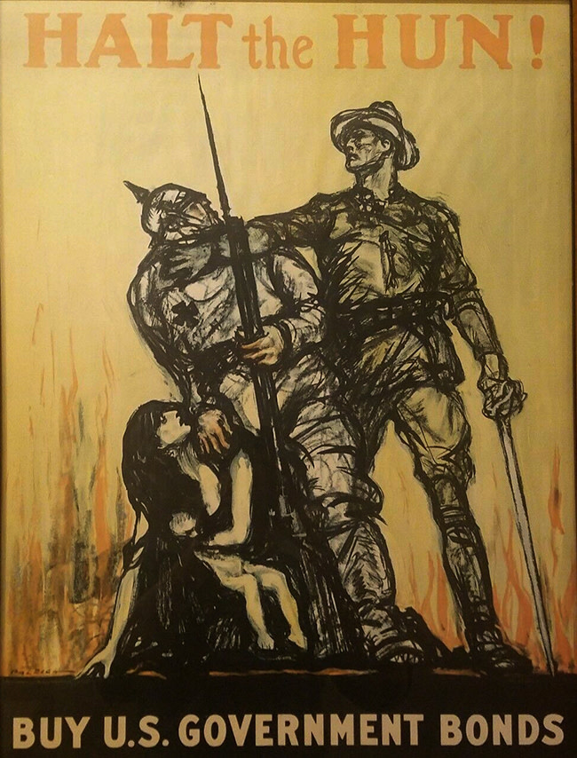 Halt the Hun WWI Poster - Type & Ink Posters