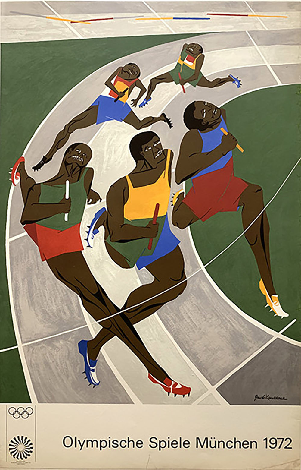 MUNICH OLYMPICS 1972 RUNNERS POSTER - Type & Ink Posters