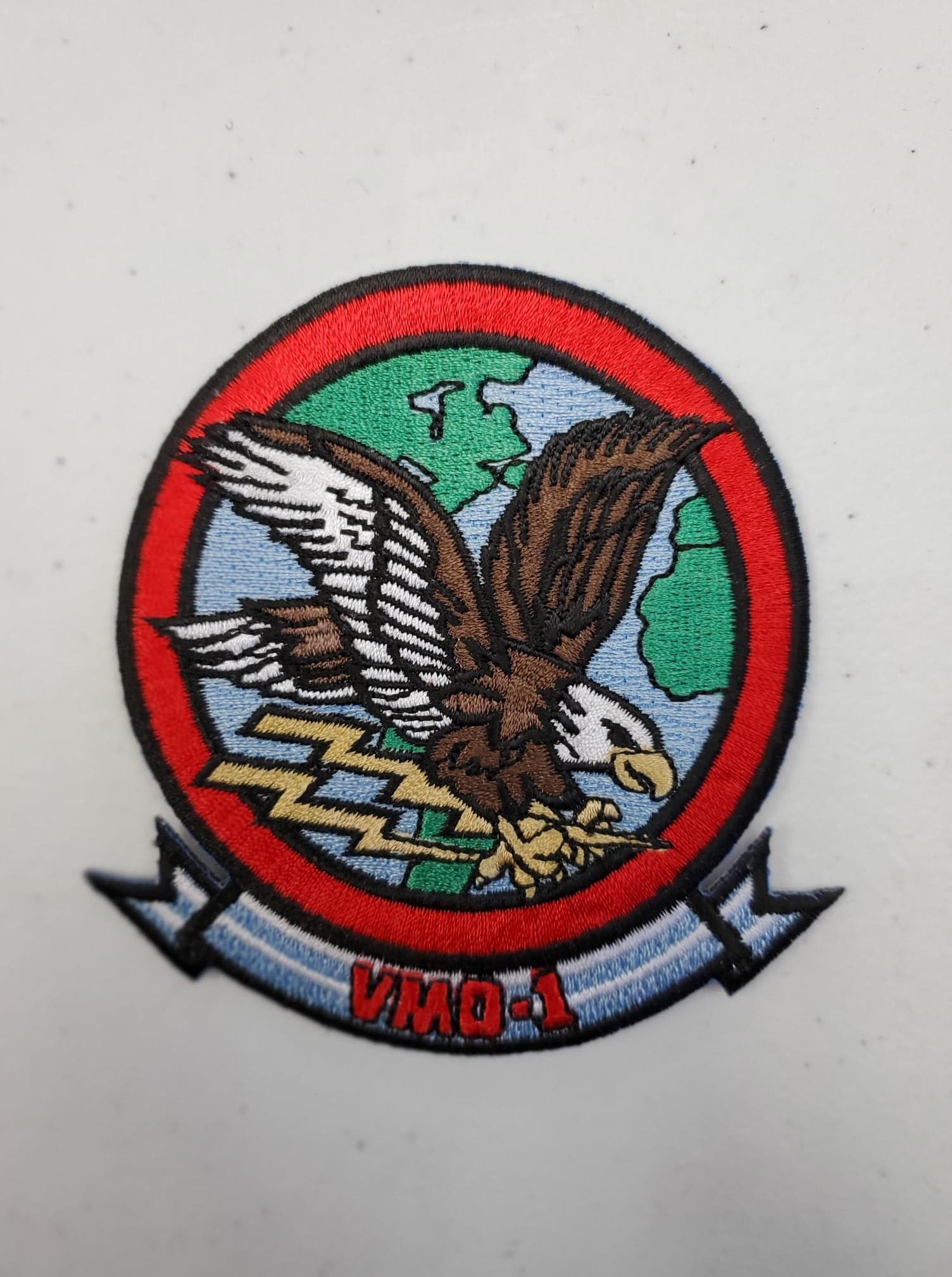 VMO-1 Eagle on Globe (4), patch - Fort Worth Aviation Museum