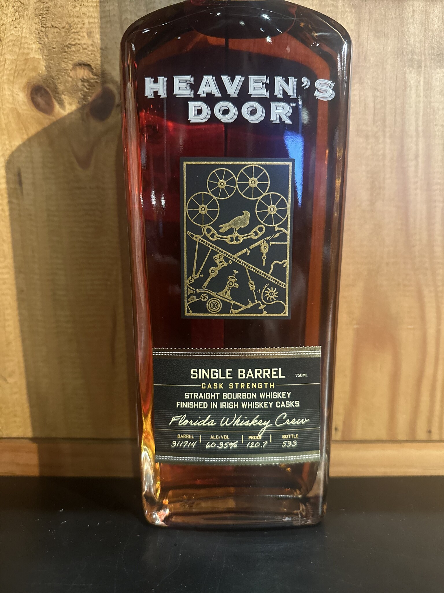 Bourbon, "Irish Flask" Heaven's Door, 750mL - Michael's Wine Cellar