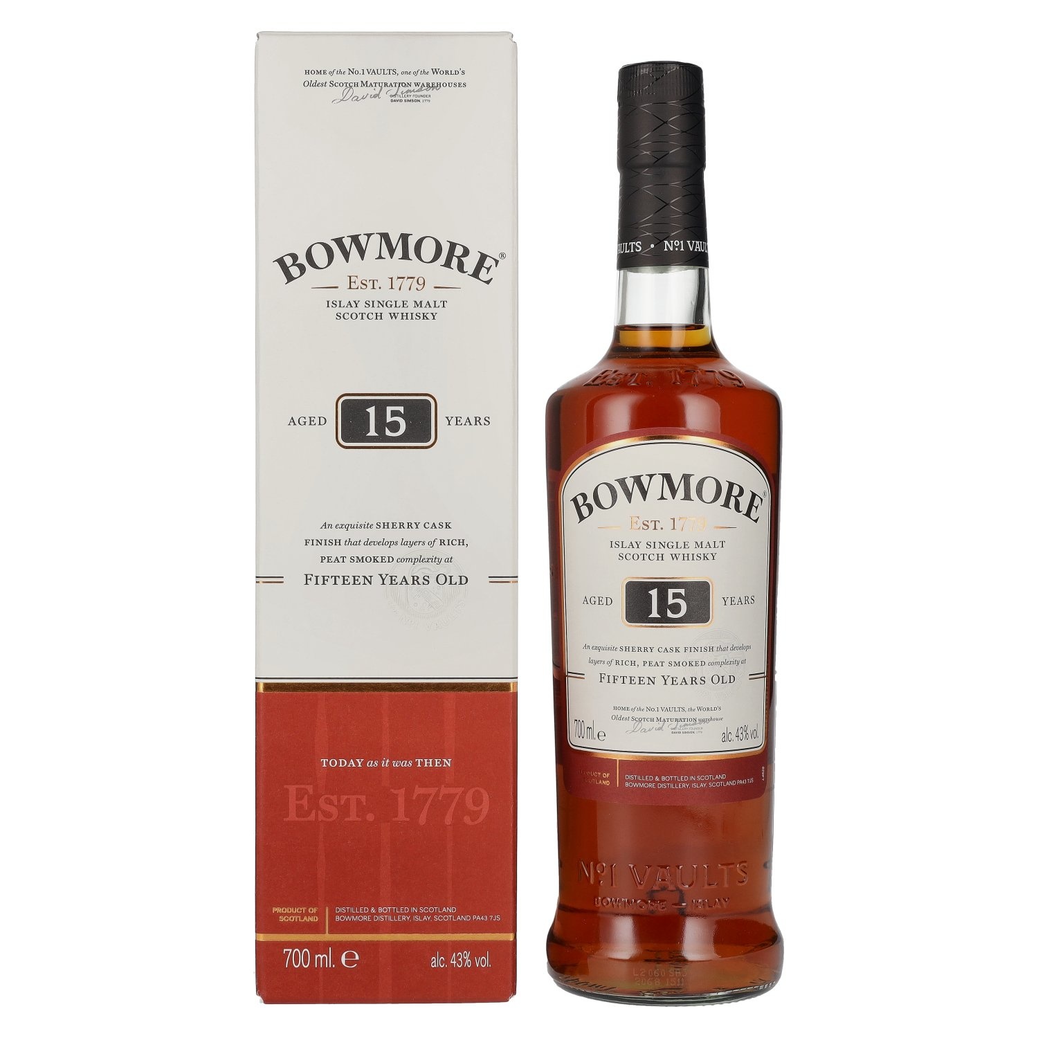Bowmore 15 Years Old Whisky. Islay - Scotland - Wine Establishment