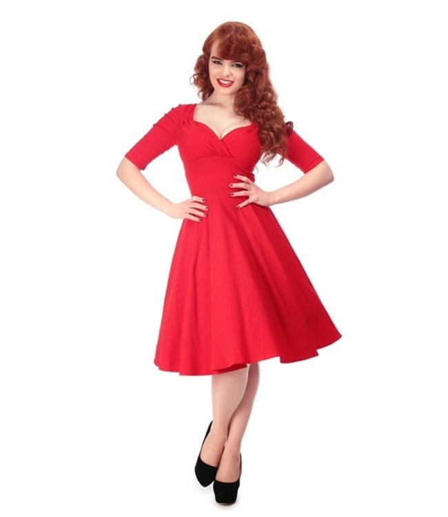Robe Trixie Doll Évasé Rouge - Kitsch'n Swell