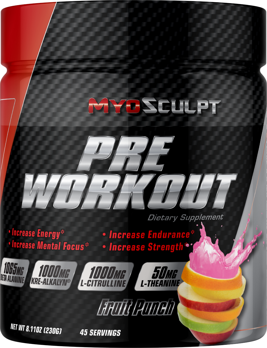 PreWorkout Fruit Punch - Myosculpt Nutrition LLC