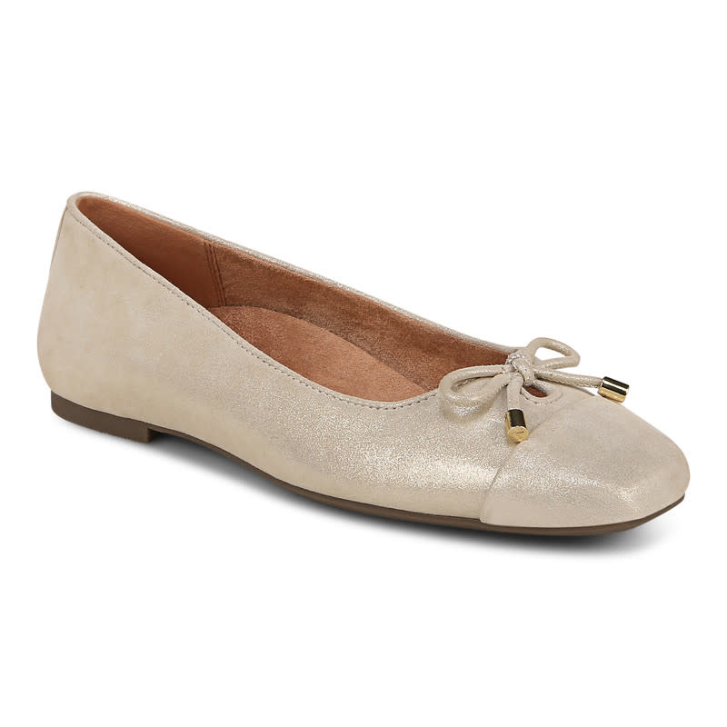 VIONIC- KLARA BALLET FLAT GOLD LEATHER - Foot Sensation