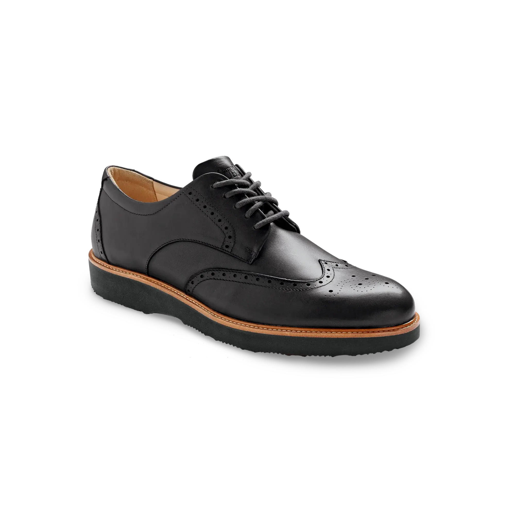 SAMUEL HUBBARD SAMUEL HUBBARD TIPPING POINT OXFORD BLACK LEATHER - Foot ...