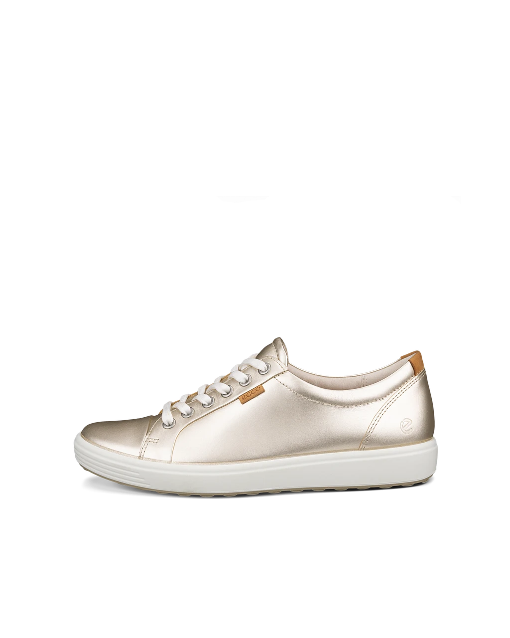 ECCO ECCO SOFT 7 W SNEAKER LACE UP PURE WHITE GOLD - Foot Sensation