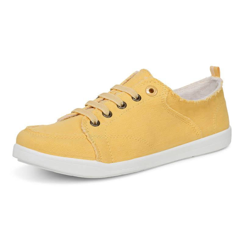 VIONIC VIONIC PISMO CASUAL SNEAKER BUTTER YELLOW CANVAS - Foot Sensation