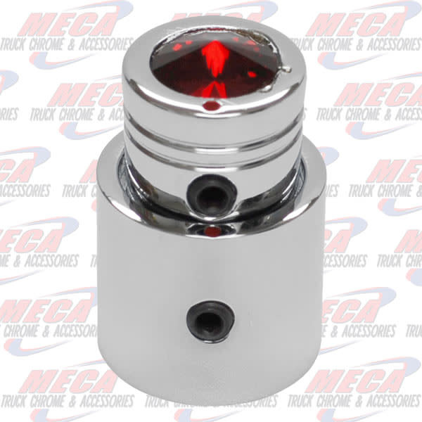 CB ON/OFF KNOB RED VOLUME/SQUELCH 2 PC KNOB - Meca Truck Chrome