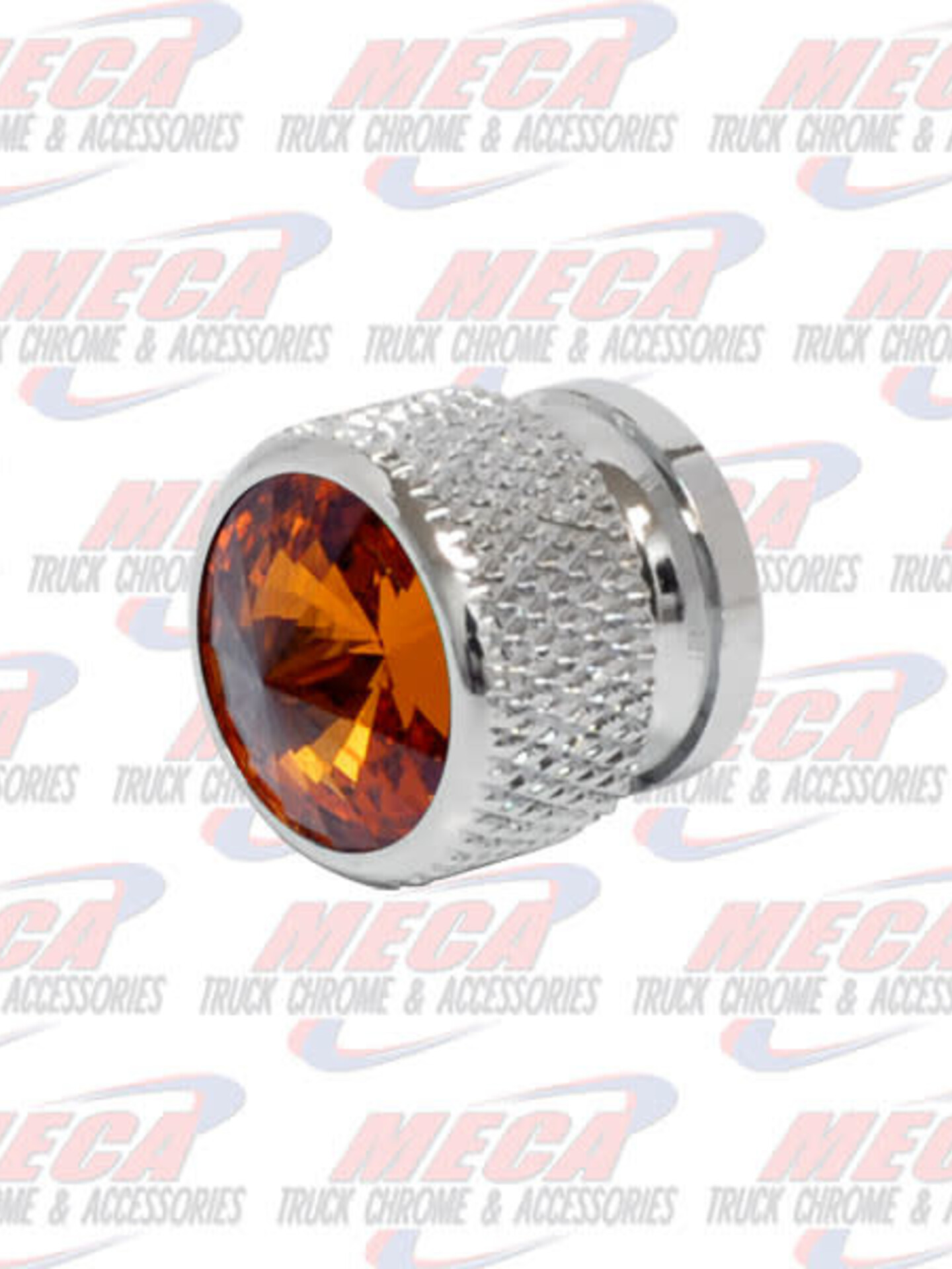DASH SCREW HEAD AMBER W/ ADHESIVE - Meca Truck Chrome