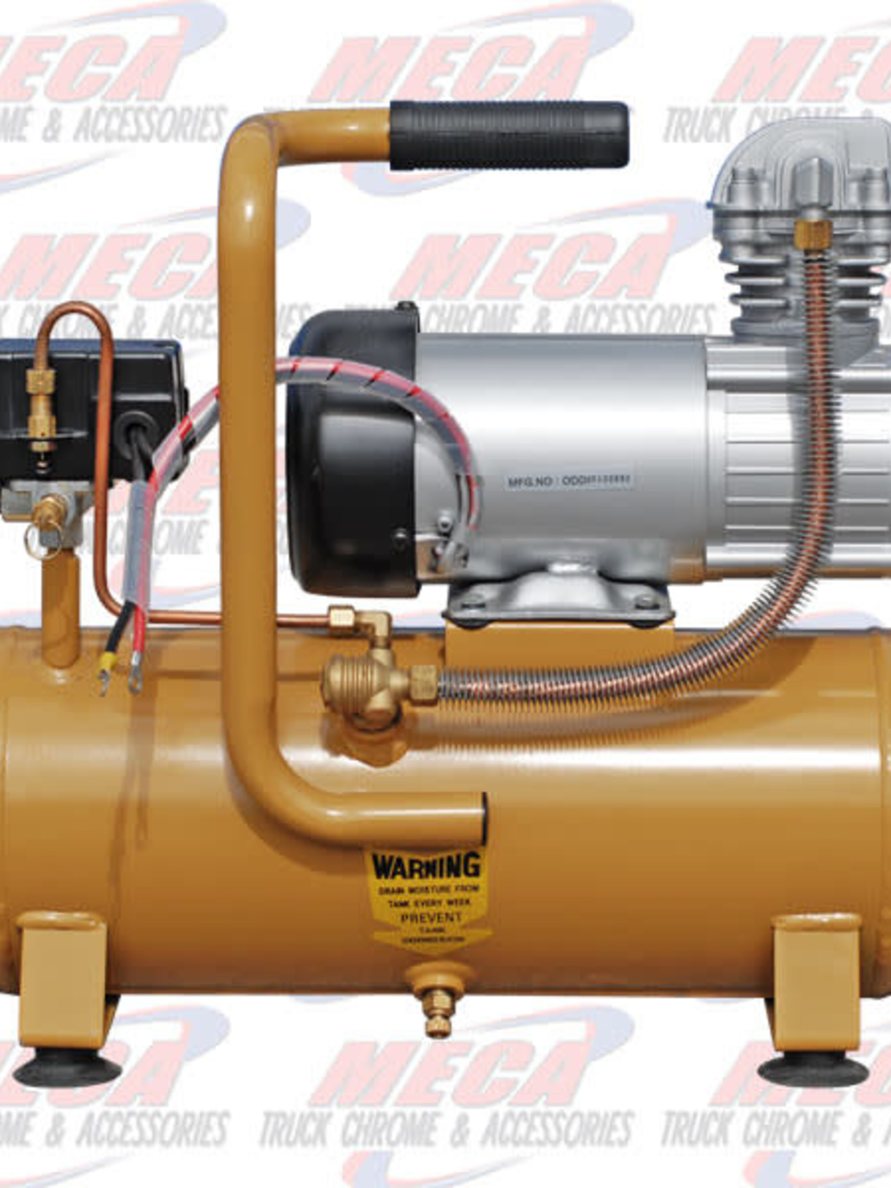 AIR COMPRESSOR HD W/ 3 GAL TANK - Meca Truck Chrome