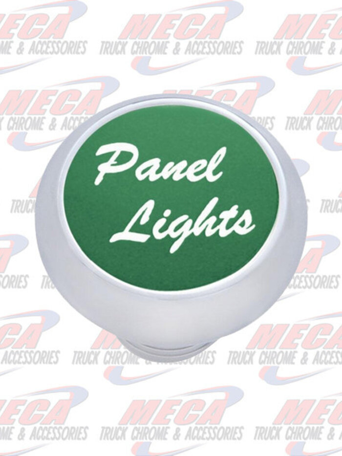 PANEL LIGHT KNOB W/ GREEN ALUMINUM STICKER - Meca Truck Chrome