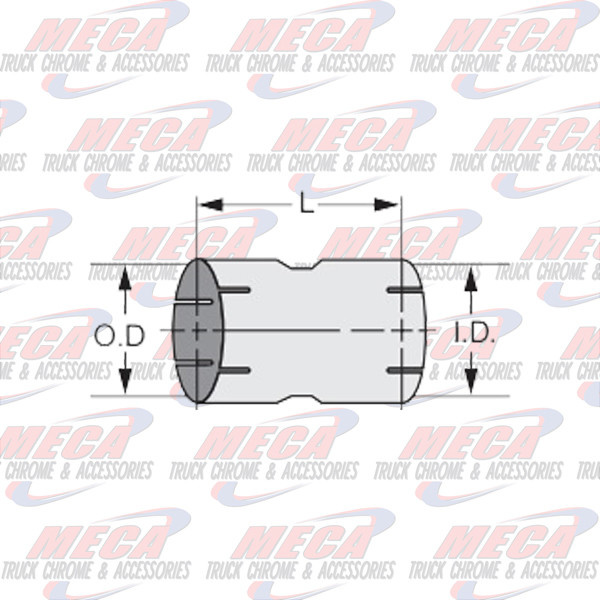 DYNAFLEX EXHAUST STACK COUPLER 5'' - 5'' F/F CARBON STEEL - Meca Truck ...